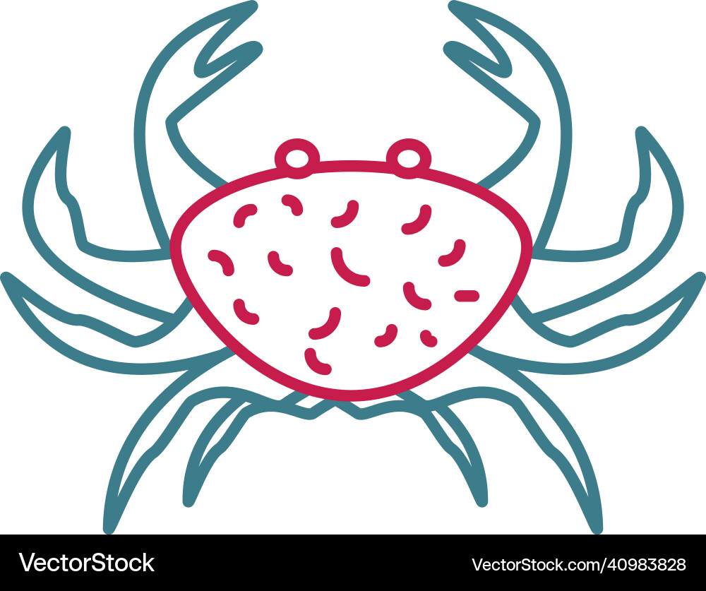 Crab sea life Royalty Free Vector Image - VectorStock
