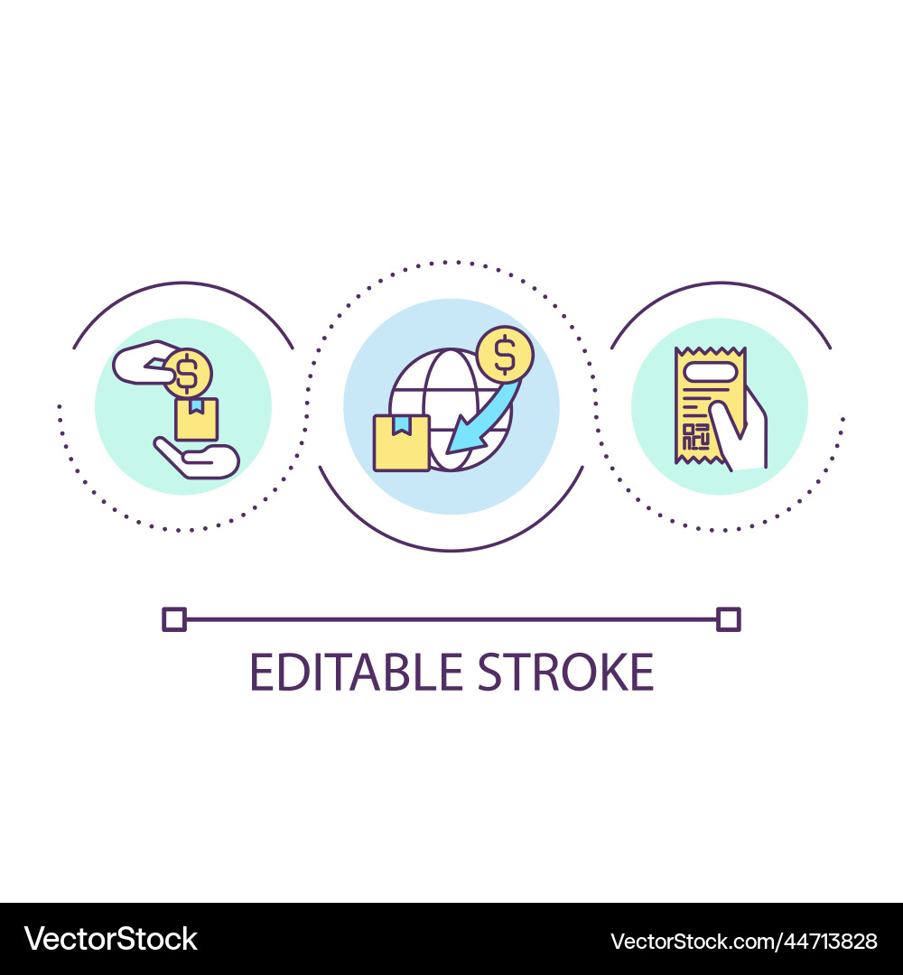 Delivery payment loop concept icon Royalty Free Vector Image