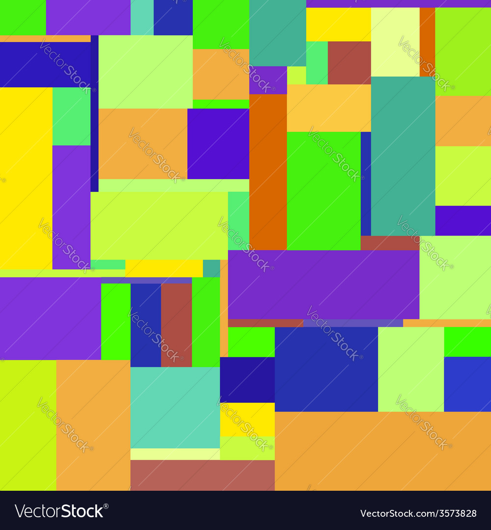 Flat colorful pattern with chaotic rectangles Vector Image