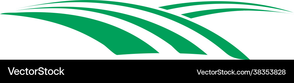 Green field farm icon design template Royalty Free Vector