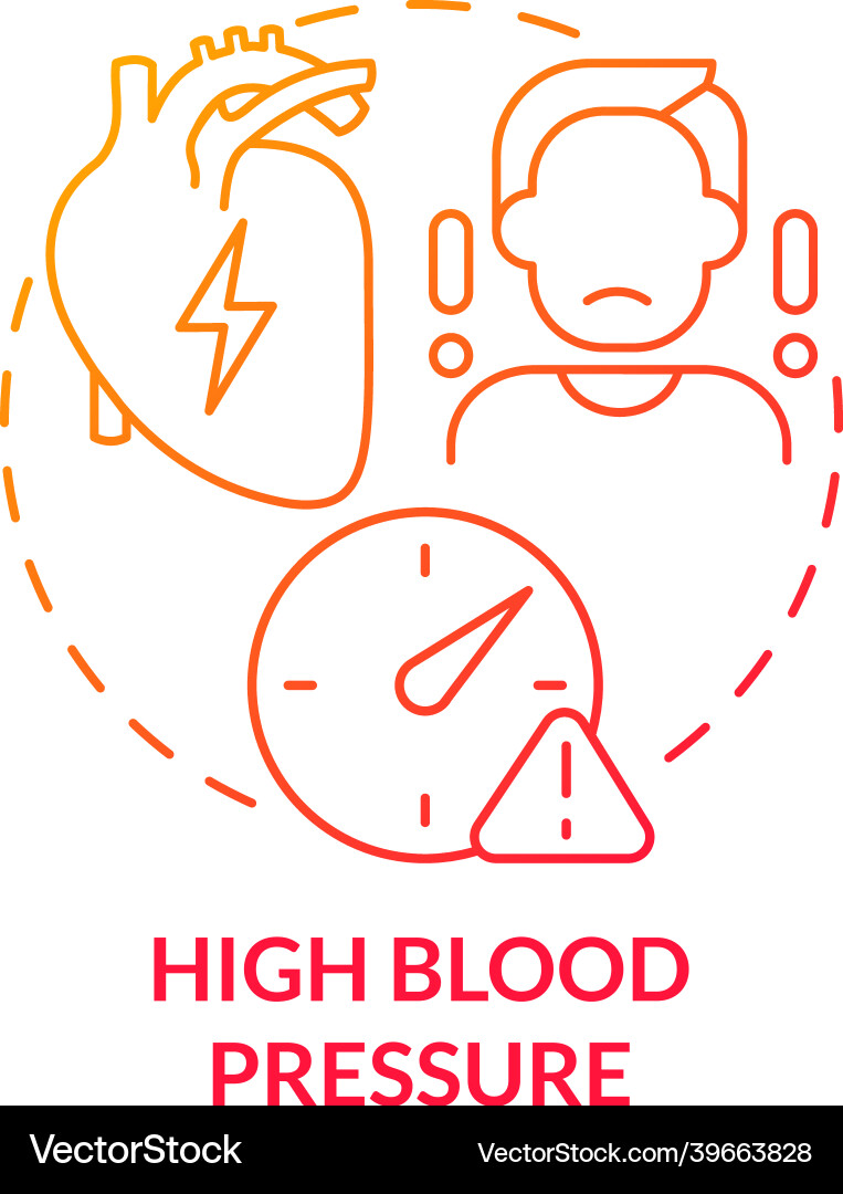 High blood pressure concept icon Royalty Free Vector Image