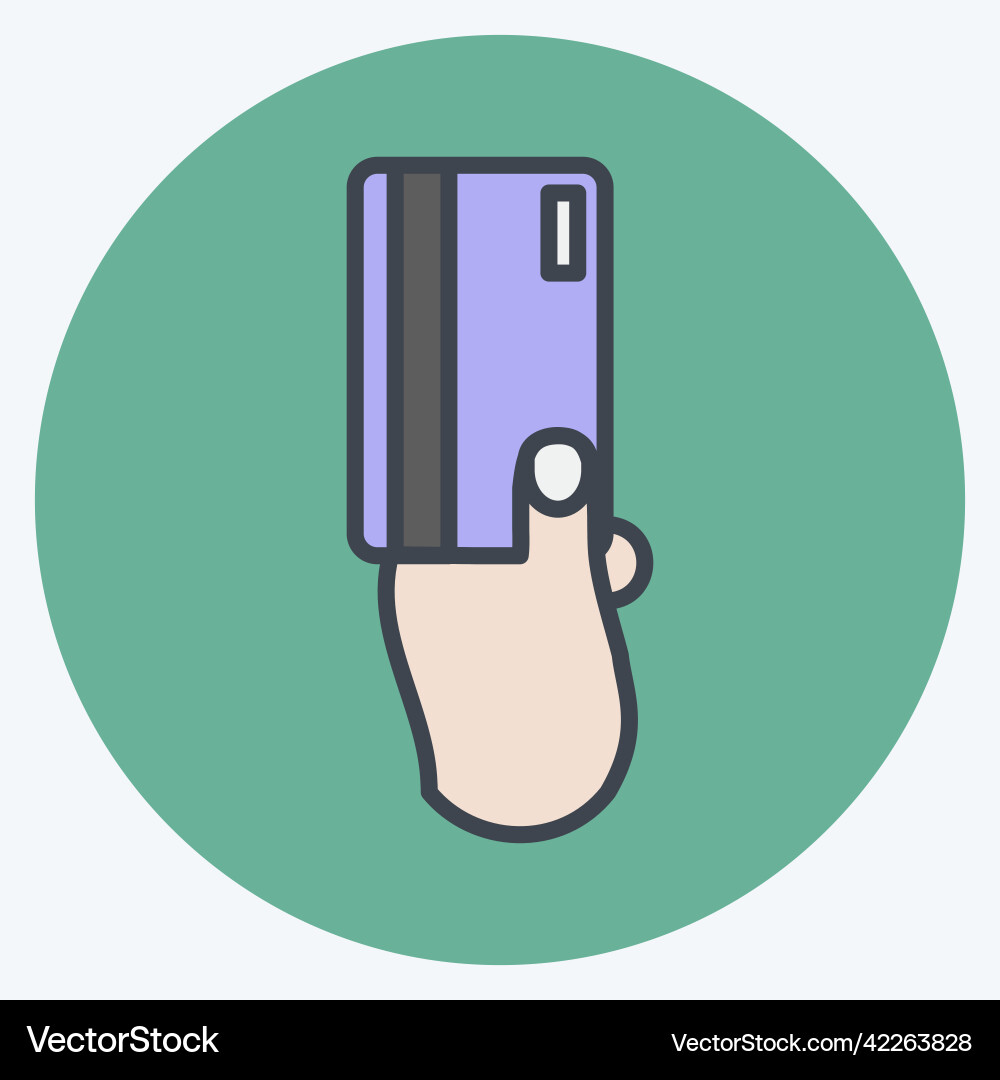 Icon holding credit card suitable for hand Vector Image