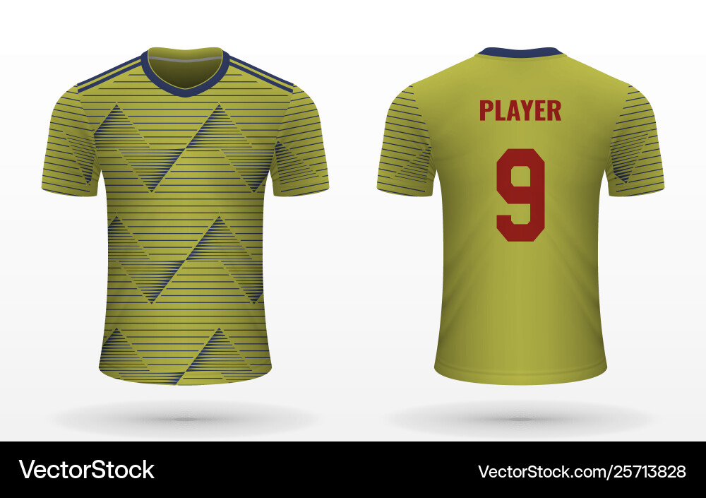 Realistic soccer shirt jersey Royalty Free Vector Image