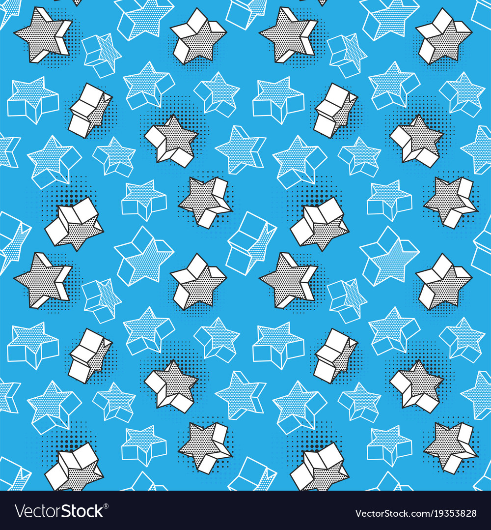 Seamless pattern colorful with 3d Royalty Free Vector Image