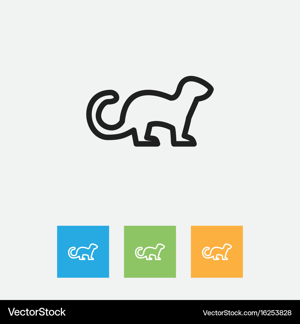 Zoology symbol on ferret Royalty Free Vector Image