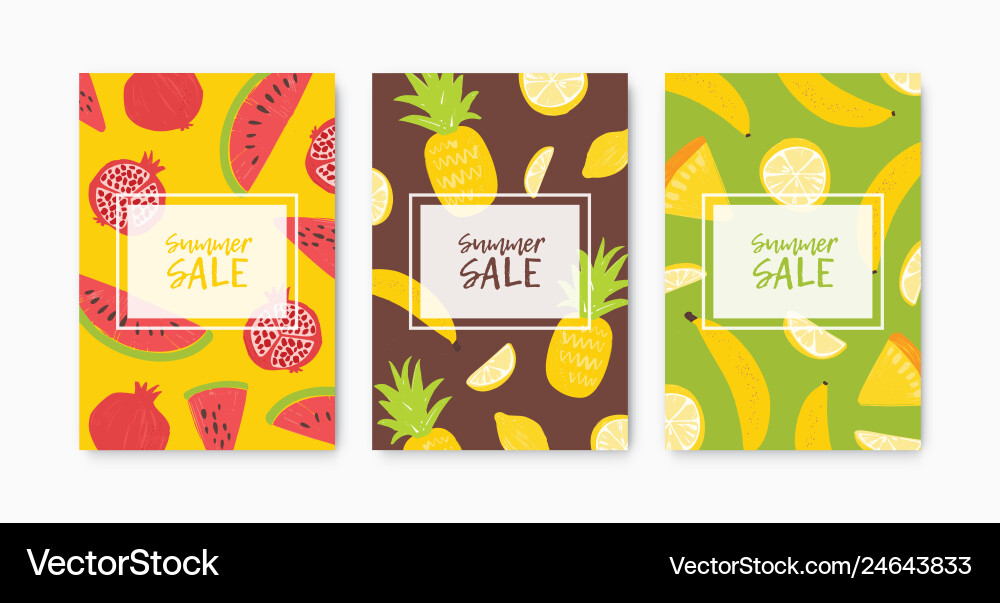 Collection flyer poster or card templates Vector Image