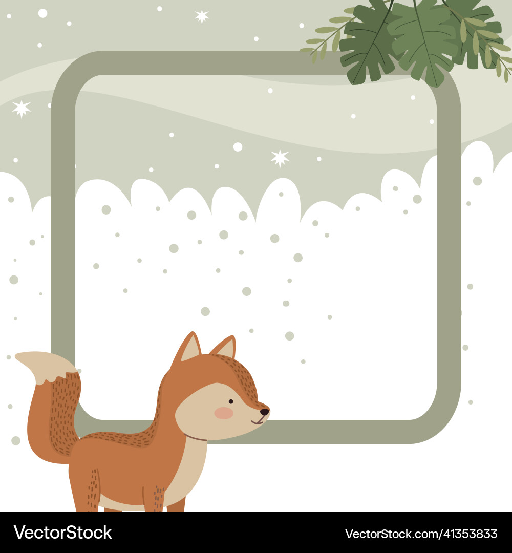Cute fox woodland animal Royalty Free Vector Image