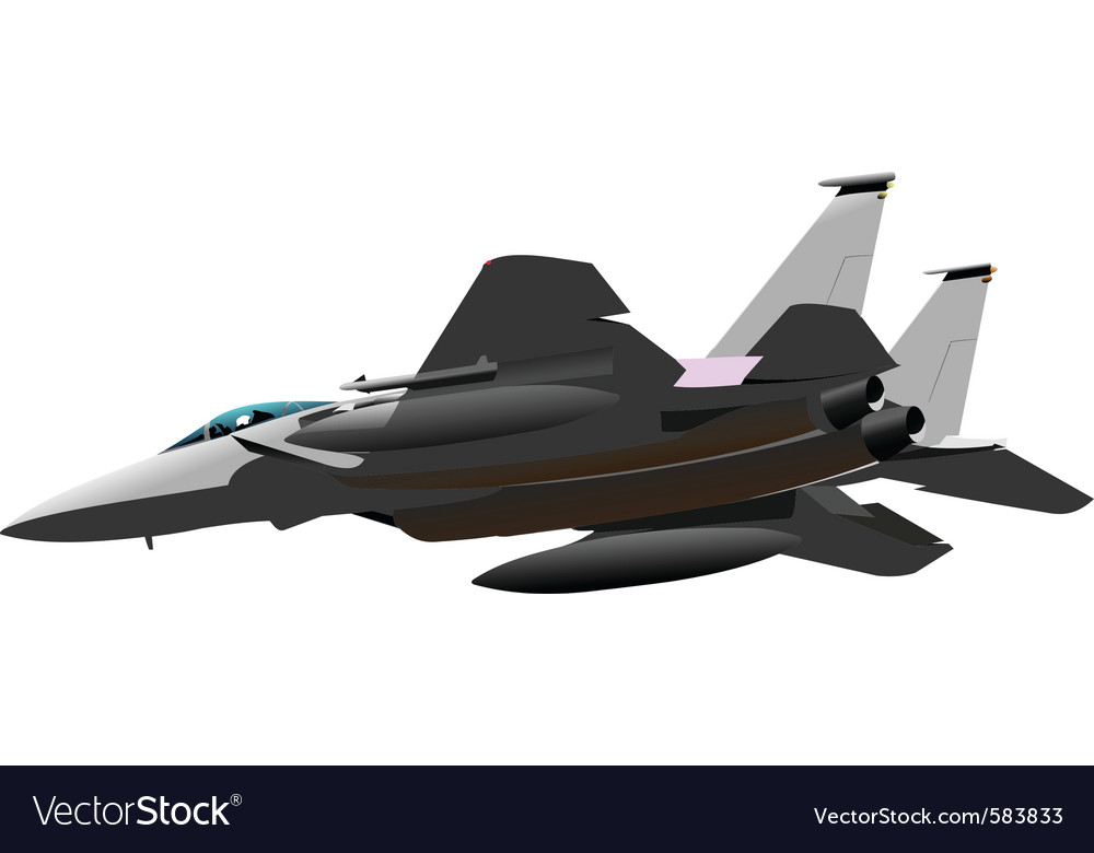 Fighter jet Royalty Free Vector Image - VectorStock