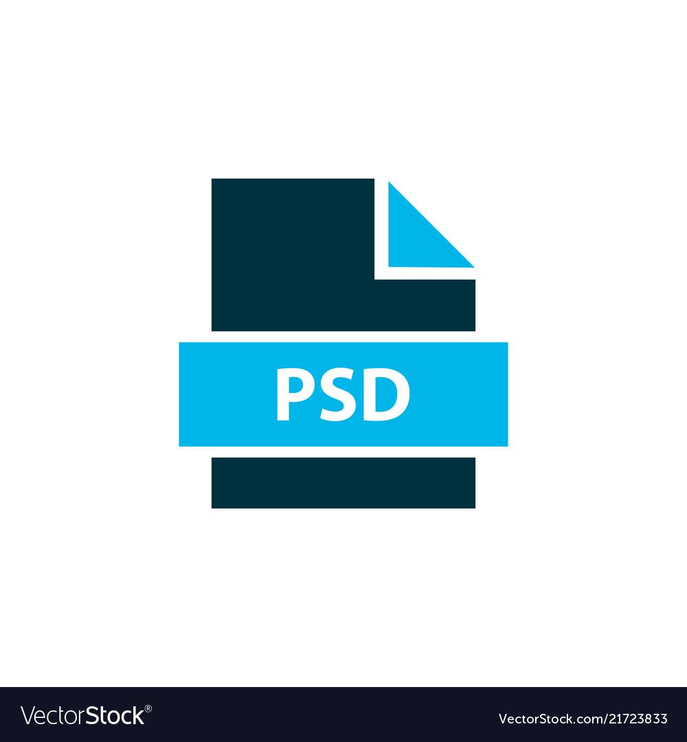 File psd icon colored symbol premium quality Vector Image