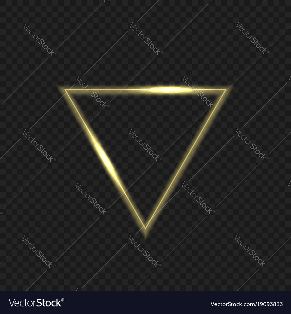 Golden fire triangular Royalty Free Vector Image