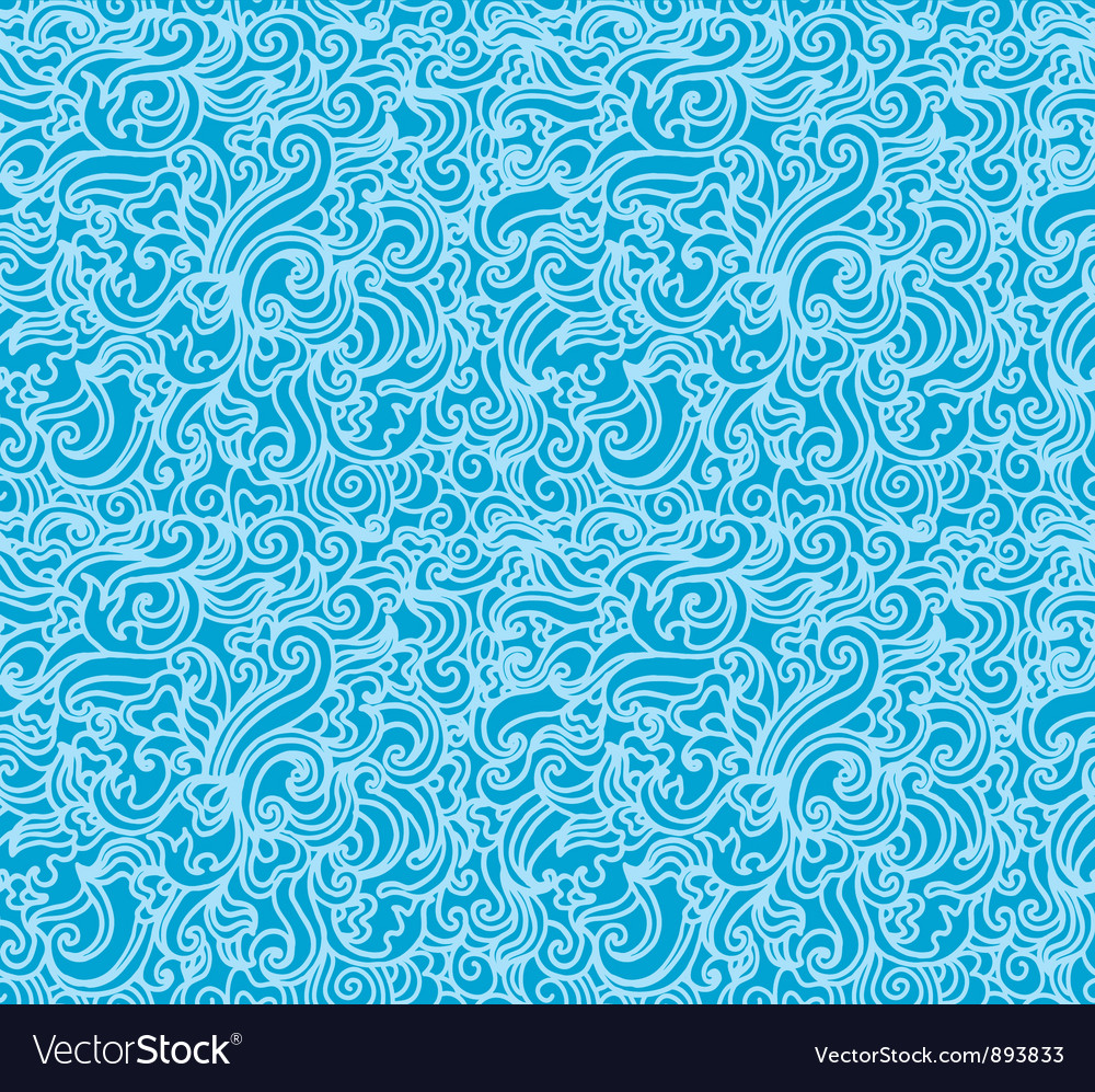 Hand drawn wave pattern Royalty Free Vector Image