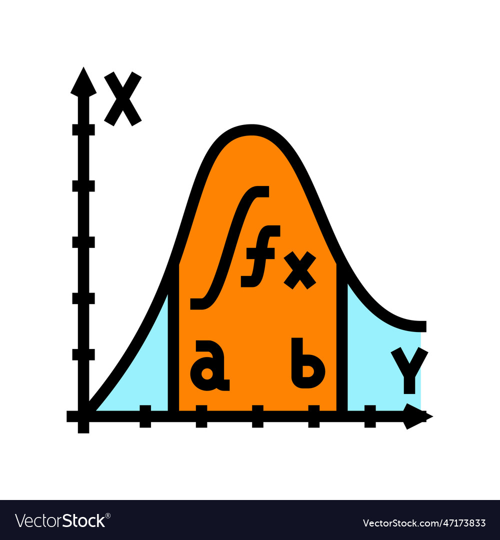 Integral math science education color icon Vector Image