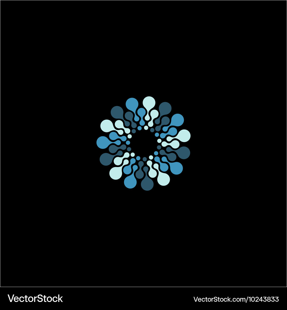 Isolated abstract blue color flower logo Vector Image