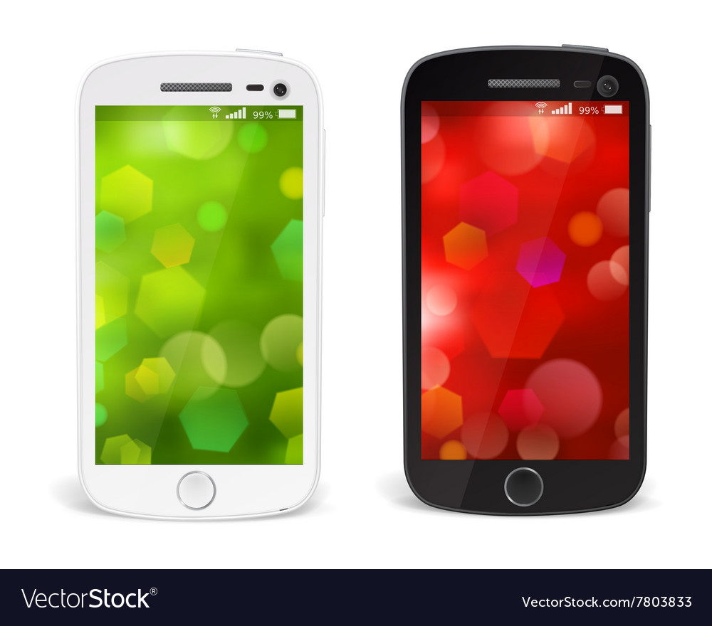 Realistic detailed smartphones Royalty Free Vector Image