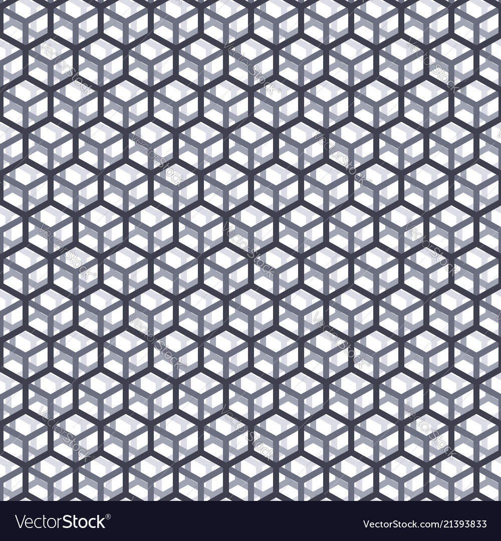 Seamless black and gray cube pattern Royalty Free Vector
