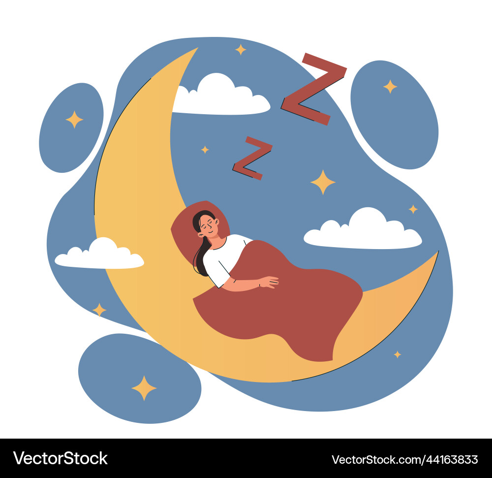 Sleep time concept Royalty Free Vector Image - VectorStock