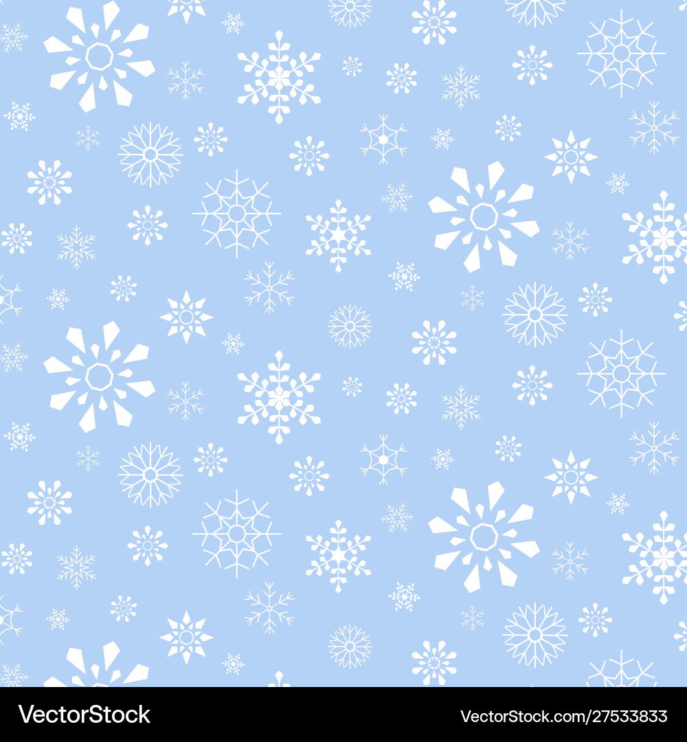 Snowflake pattern merry christmas and happy new Vector Image