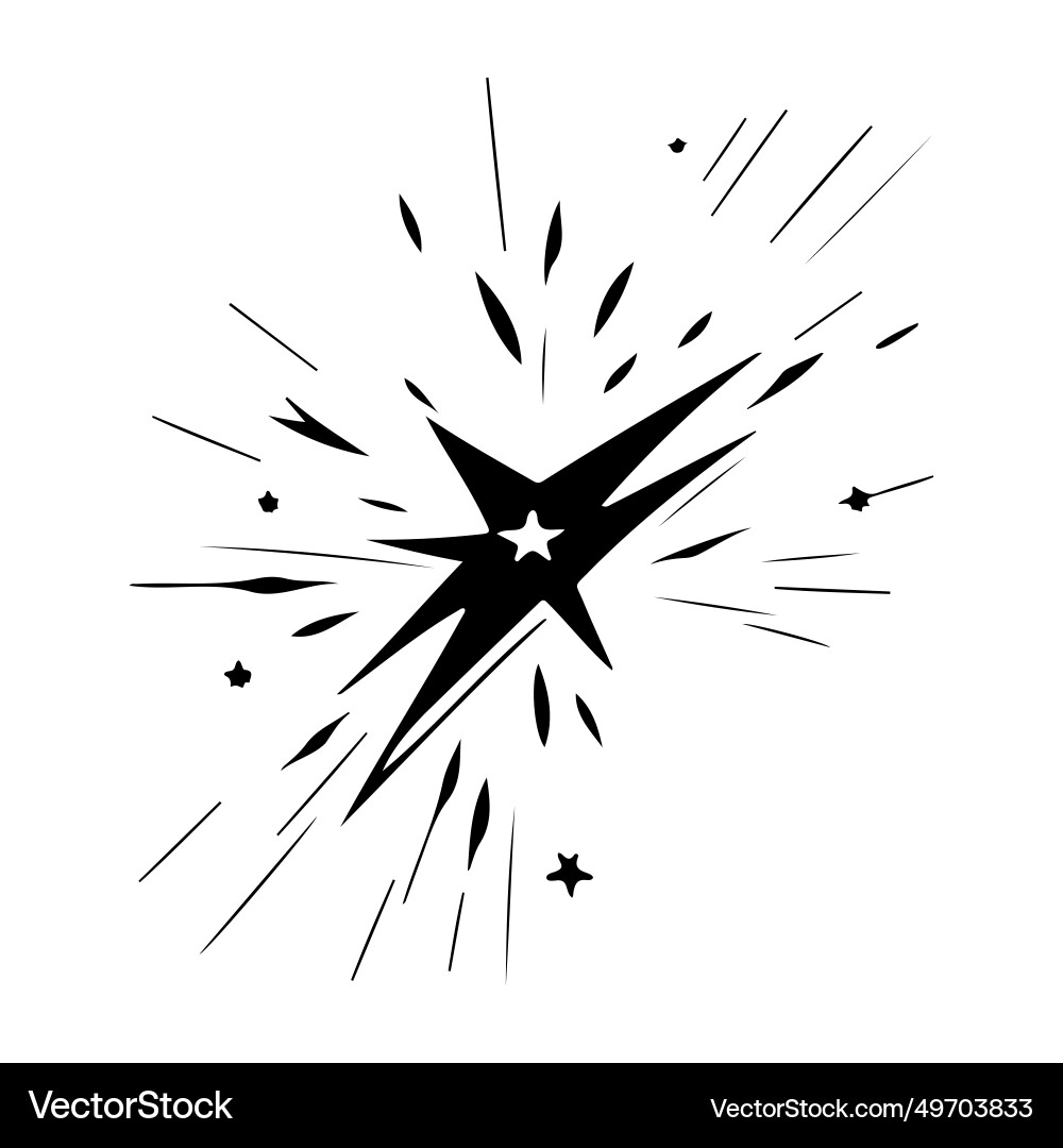 Star cosmos space abstract sketch hand draw Vector Image