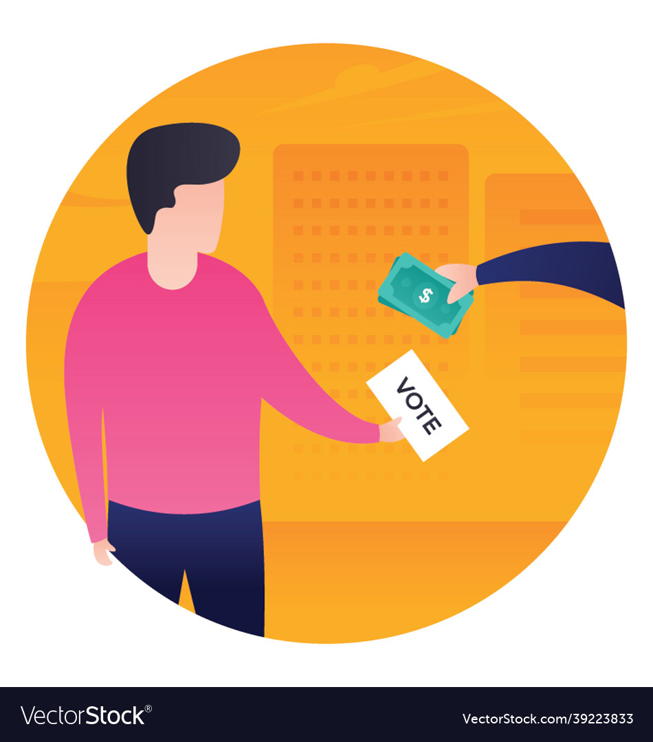 Vote bribery Royalty Free Vector Image - VectorStock