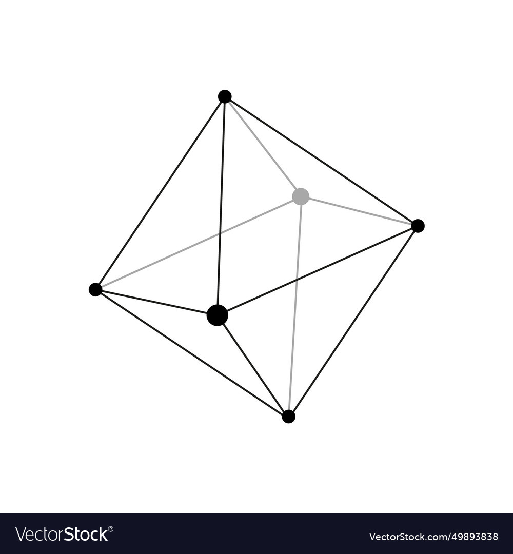Abstract Geometric Network Structure On White Vector Image