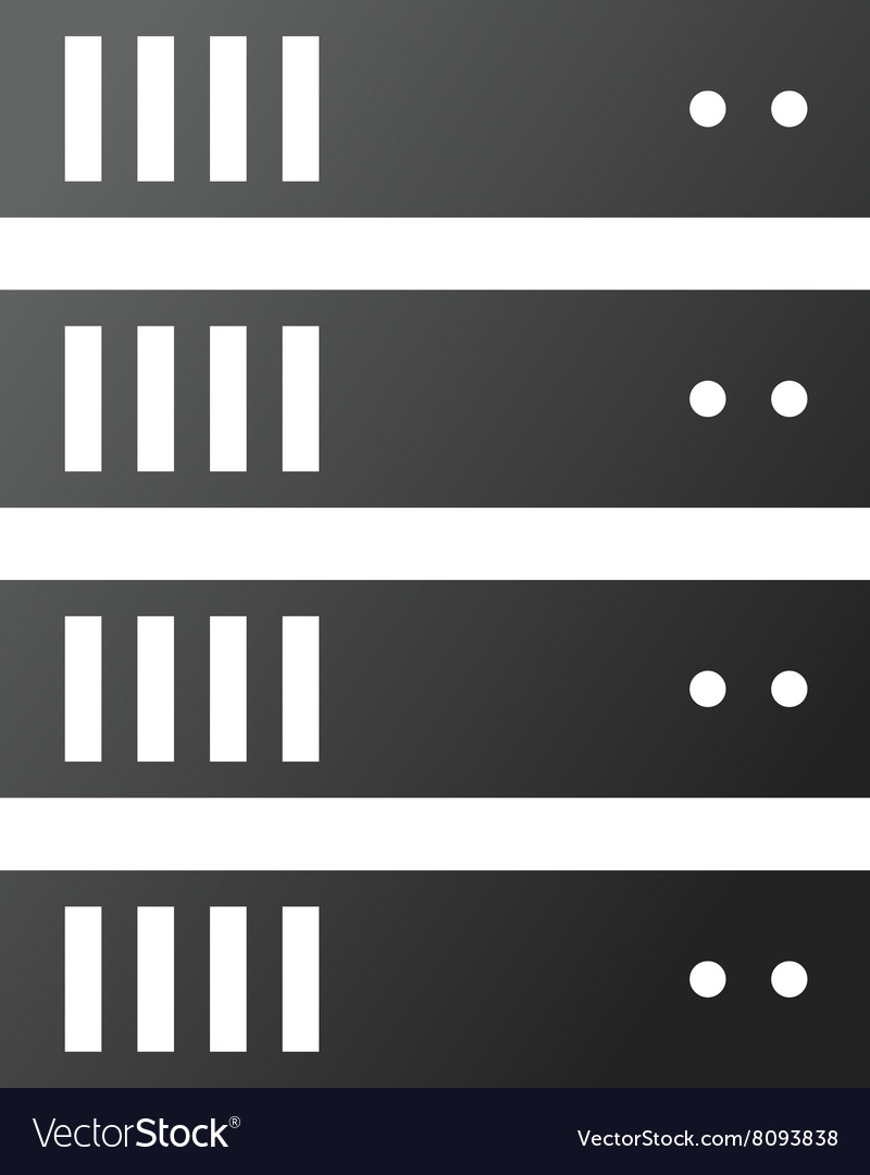 Server rack gradient icon Royalty Free Vector Image