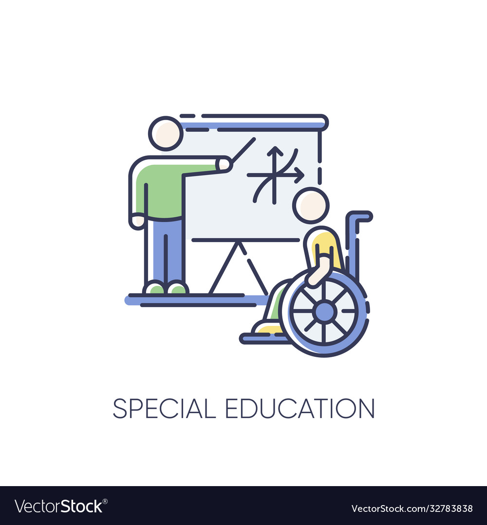 Special education rgb color icon Royalty Free Vector Image Special education rgb color icon Royalty Free Vector Image