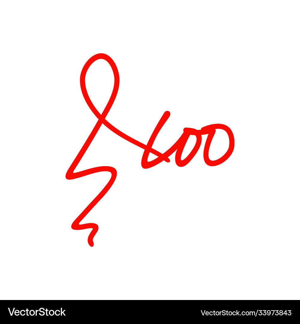 100 exam score with shahih sign Royalty Free Vector Image