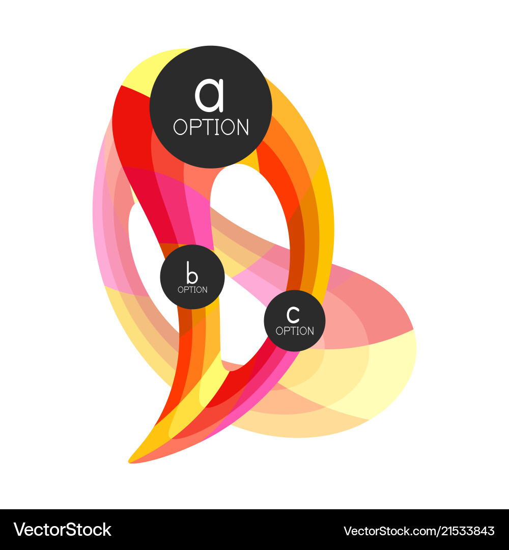 Abstract colorful geometric option infographics Vector Image