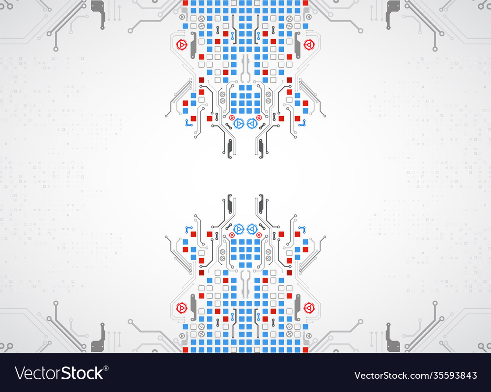 Abstract technology circuit board communication Vector Image