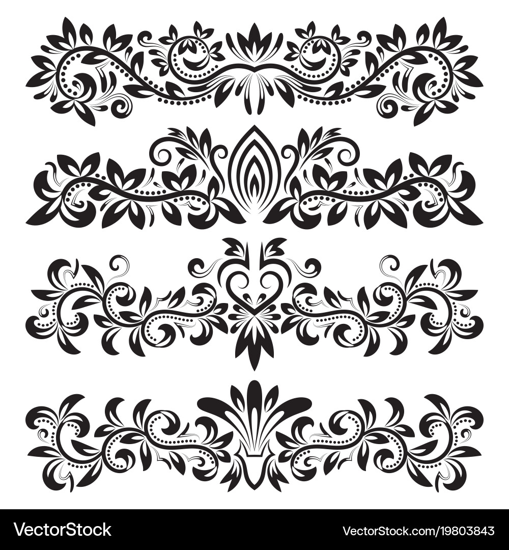 Design ornamental elements and vintage headline Vector Image