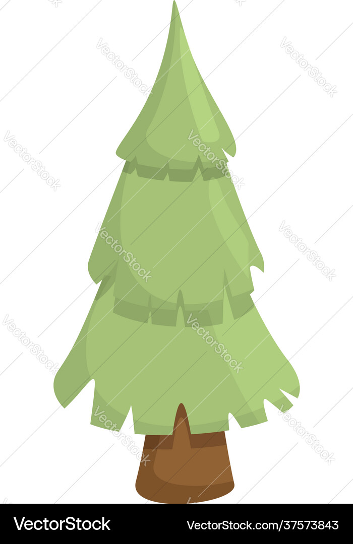 Forest fir tree icon cartoon style Royalty Free Vector Image
