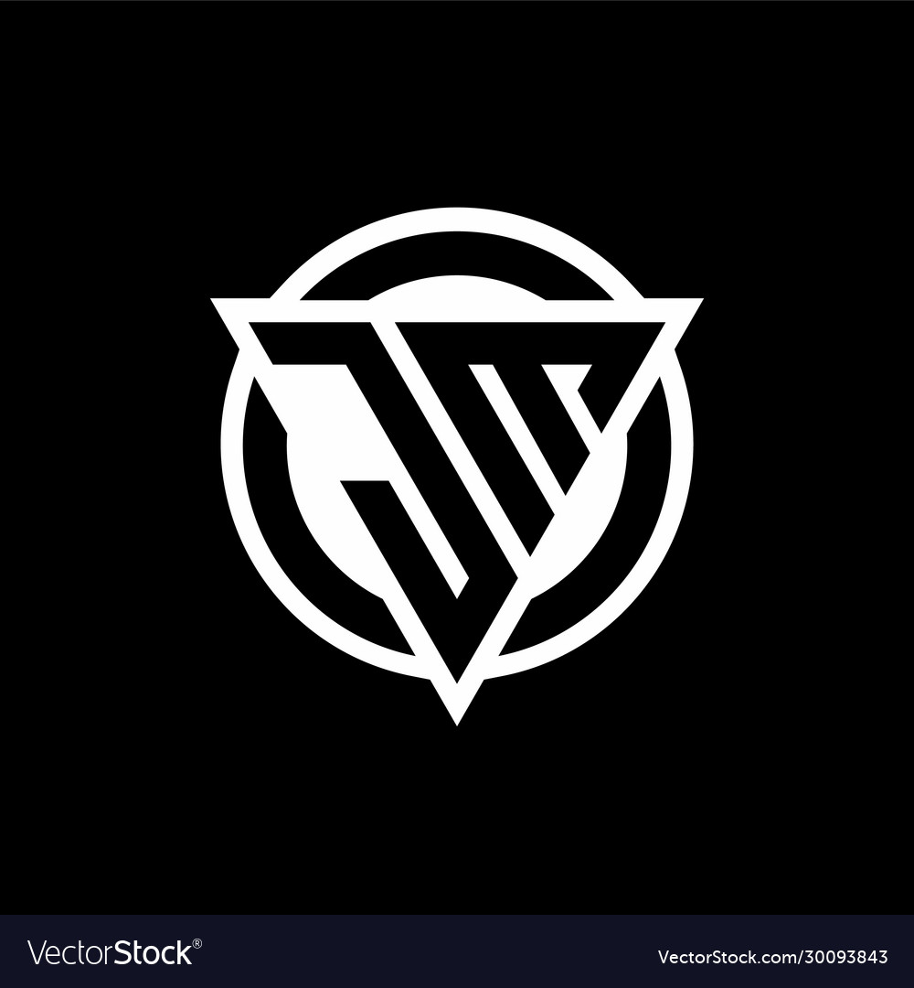 Jm logo with negative space triangle shape Vector Image