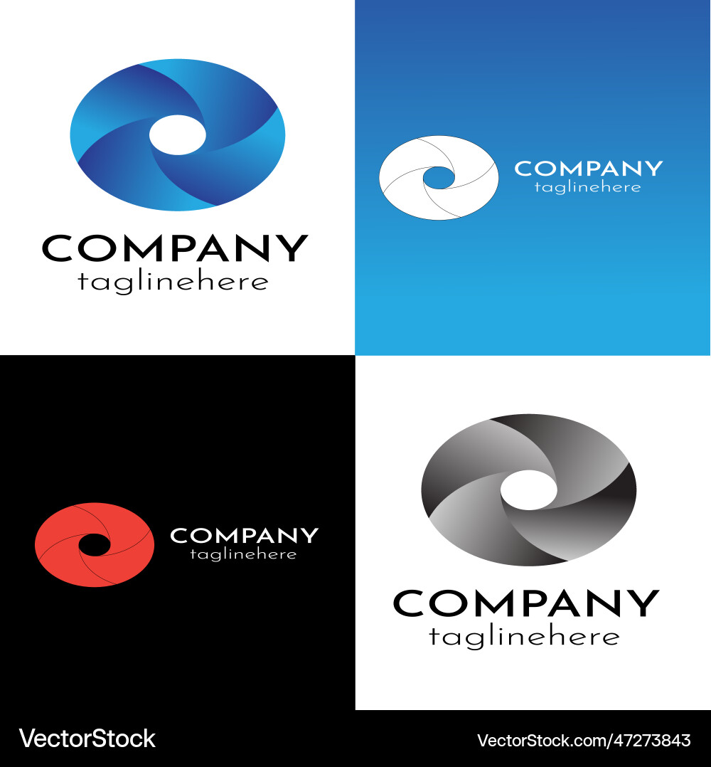 O letter logo and symbol template Royalty Free Vector Image