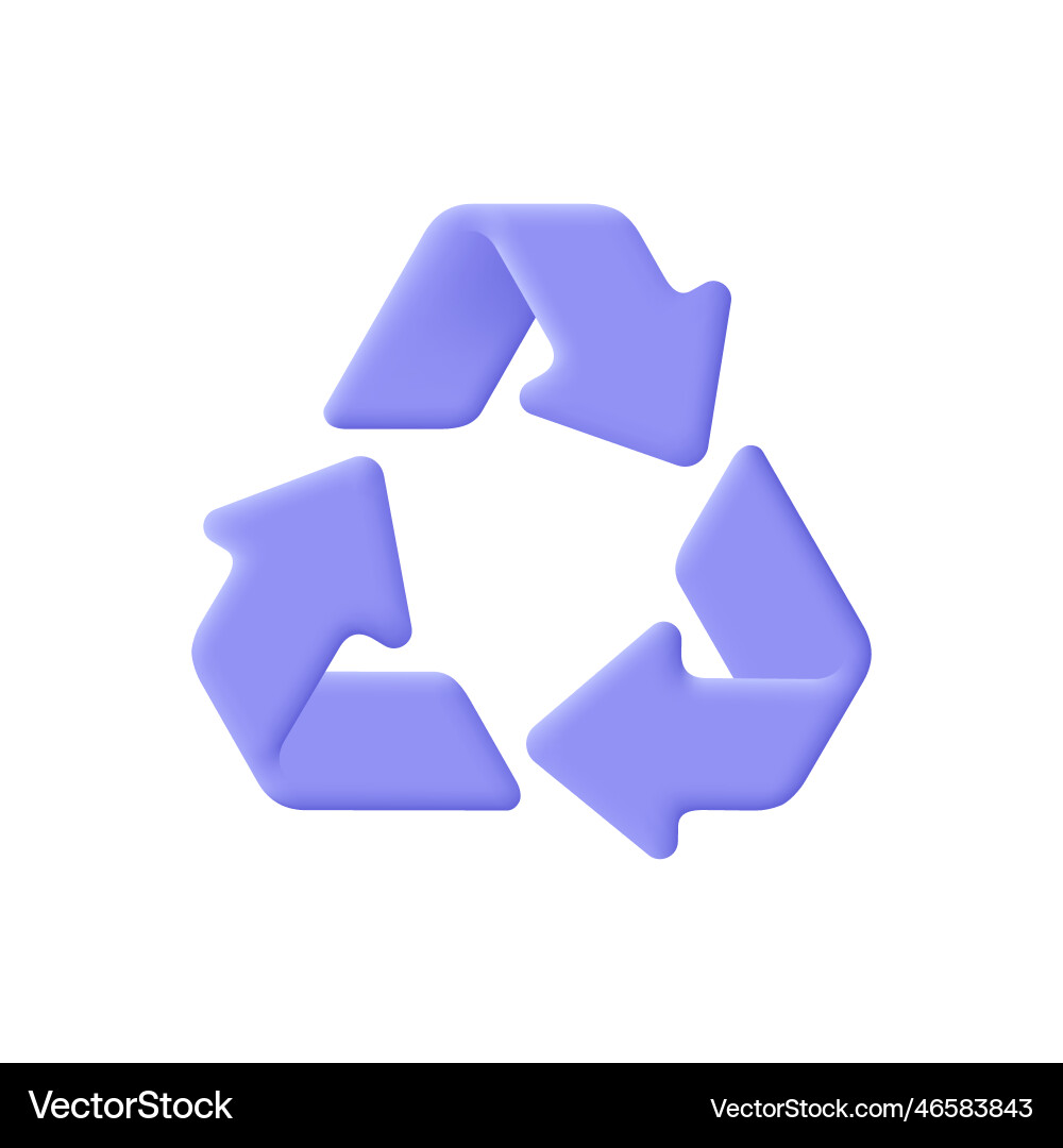 Recycle symbol ecology recycling and zero waste Vector Image