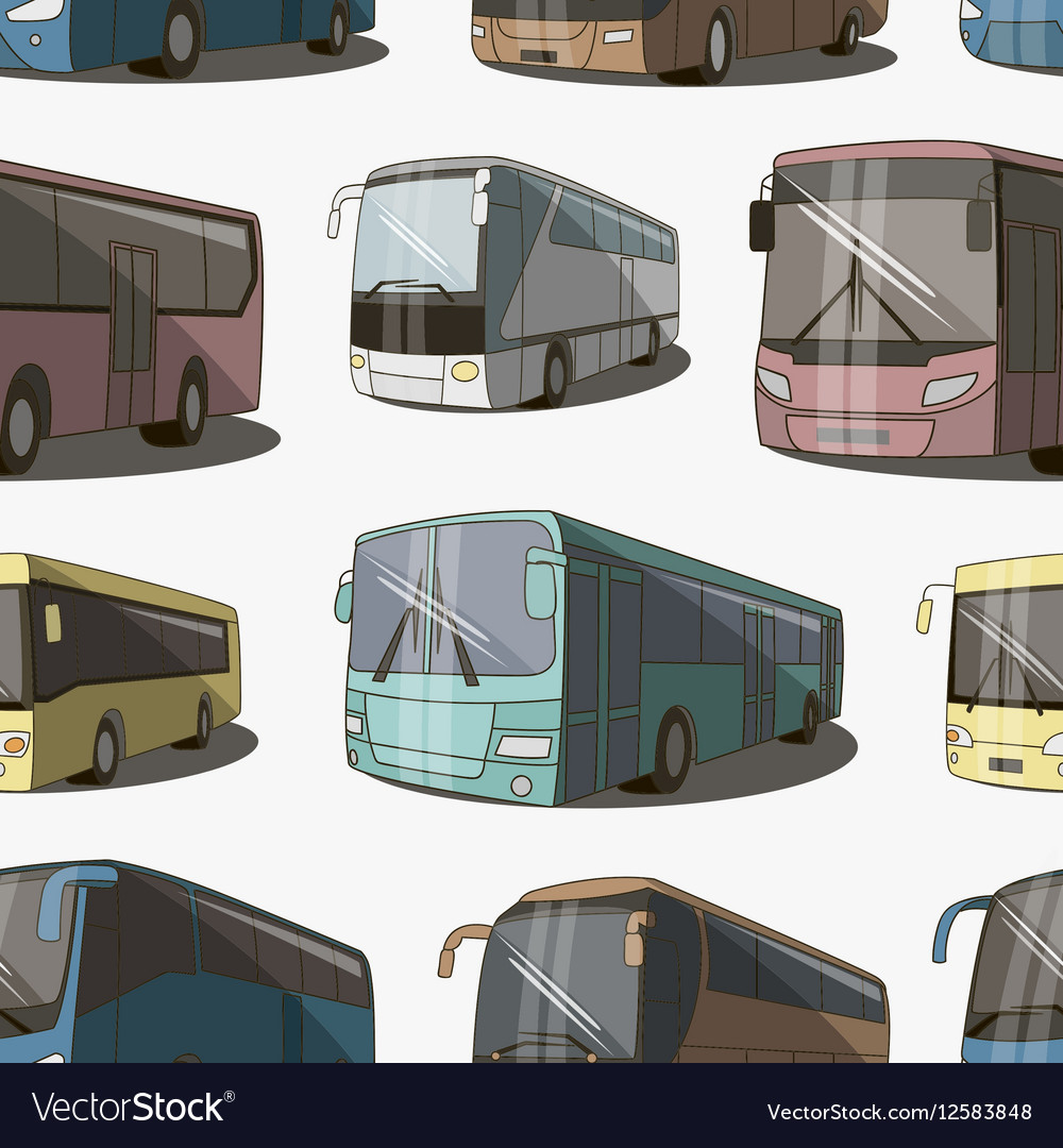 Bus icons set pattern Royalty Free Vector Image Bus icons set pattern Royalty Free Vector Image
