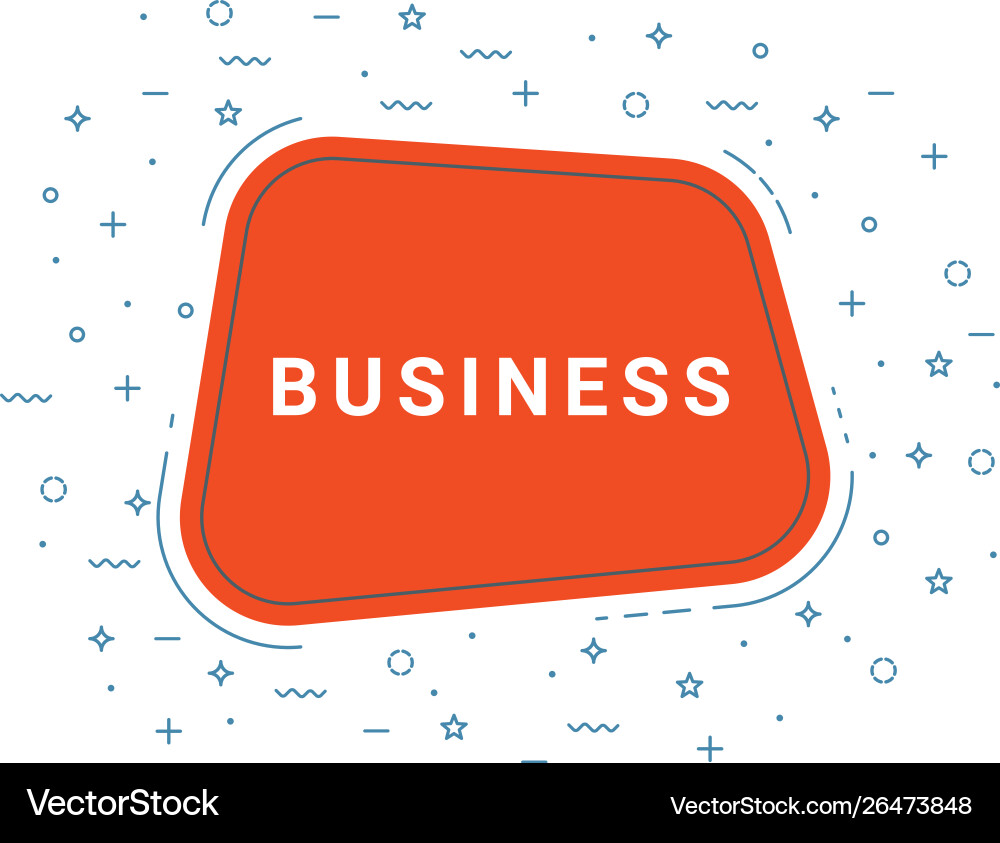 Business speech bubble banner sign design Vector Image