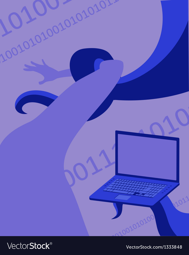 Computer addiction Royalty Free Vector Image - VectorStock