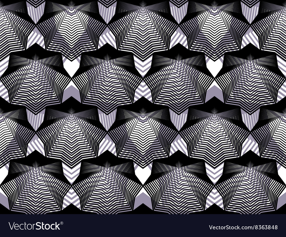 Continuous pattern with graphic lines decorative Vector Image