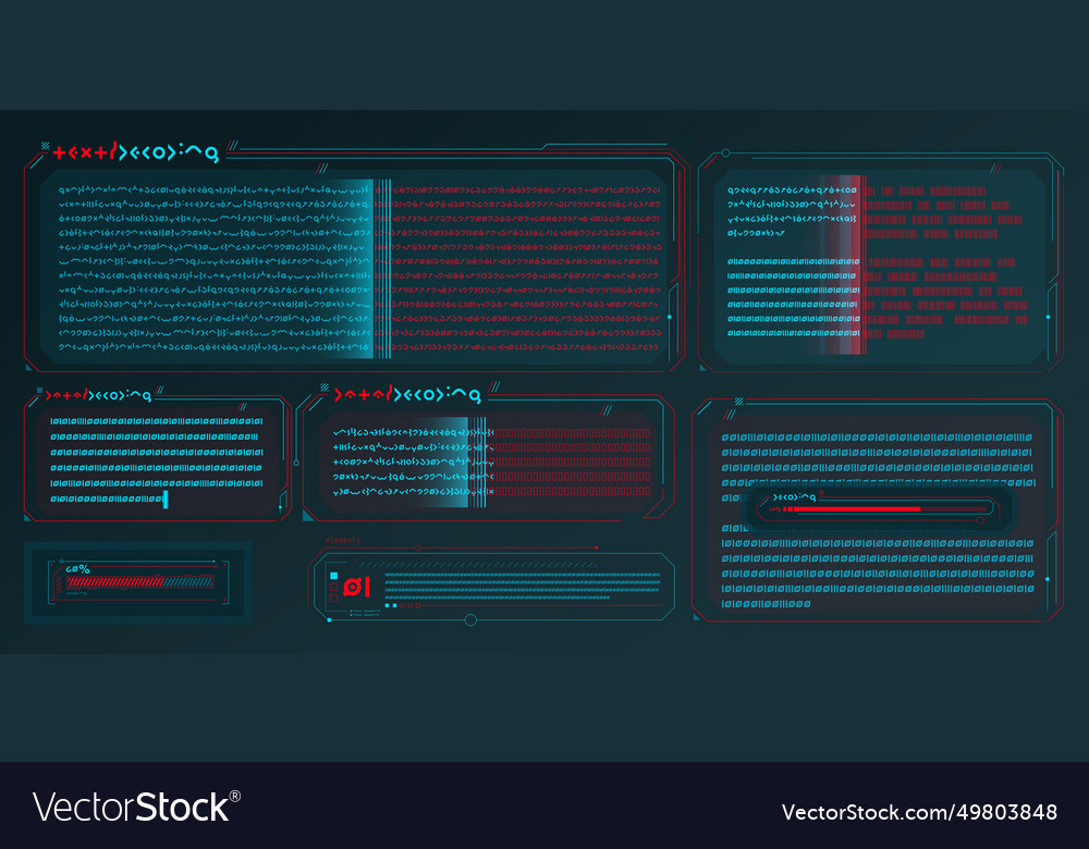 Infographic text elements for sci-fi Royalty Free Vector