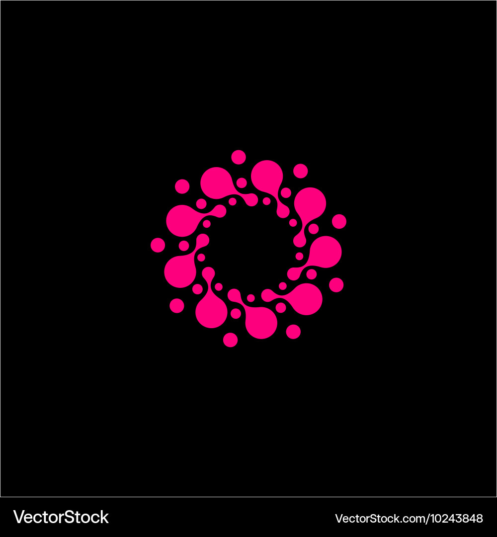 Isolated abstract pink color flower logo Vector Image