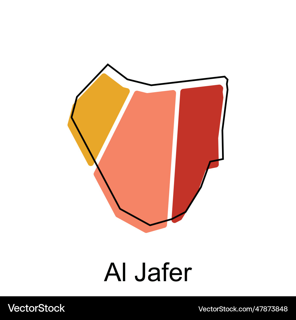 Map of al jafer design template world map Vector Image