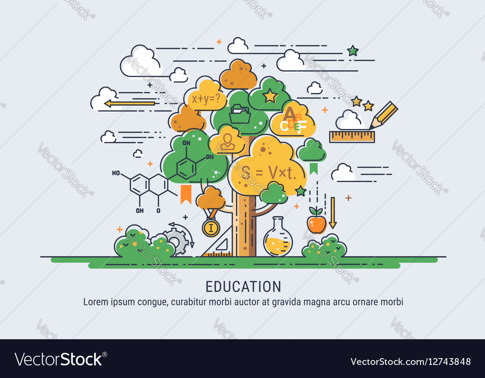 Tree of knowledge Royalty Free Vector Image - VectorStock