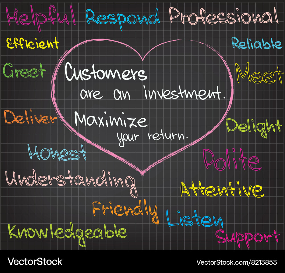 Customer service approach Royalty Free Vector Image
