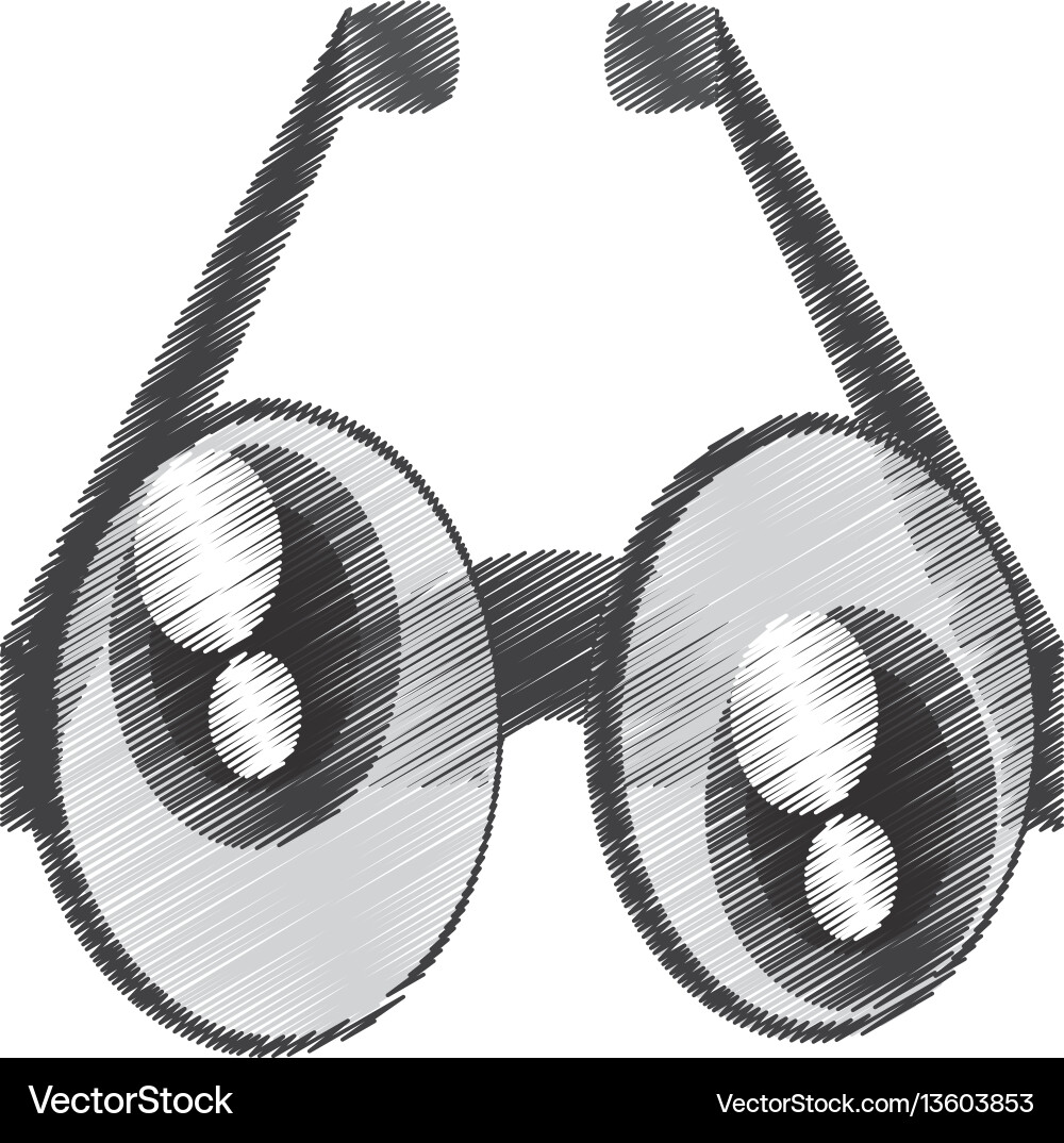 Drawing crazy eyes glasses april fools Royalty Free Vector