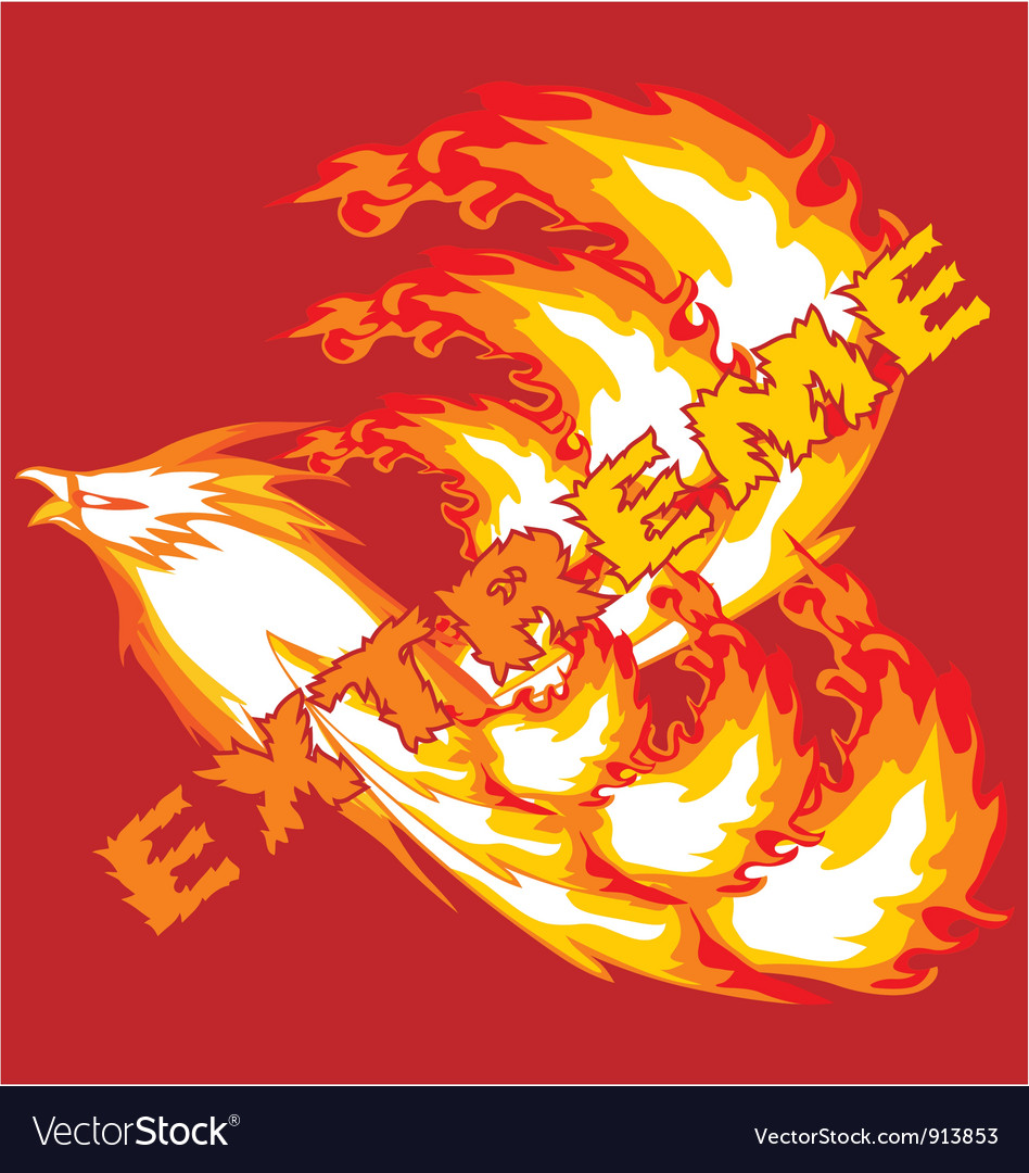 Eagle fire Royalty Free Vector Image - VectorStock