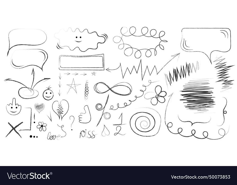 Elements for note-taking highlighting Royalty Free Vector