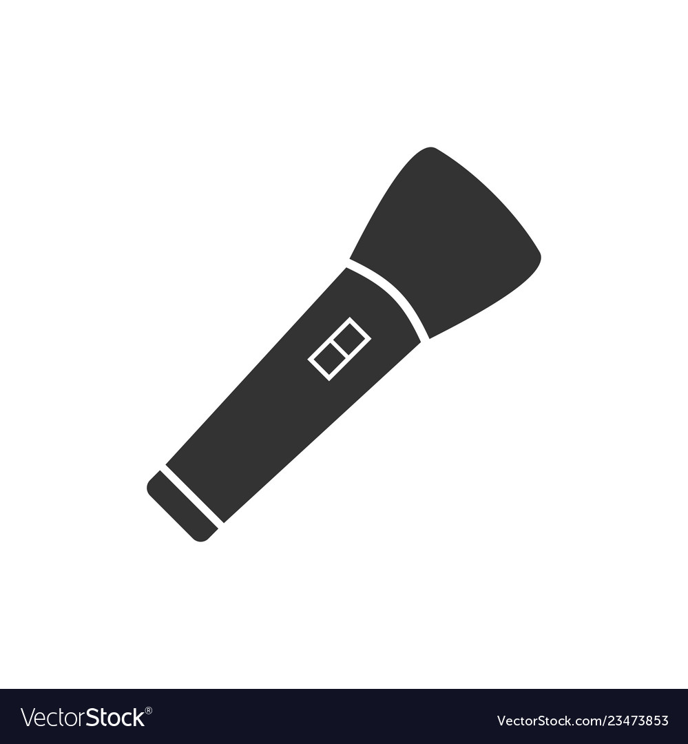 Flashlight icon flat Royalty Free Vector Image