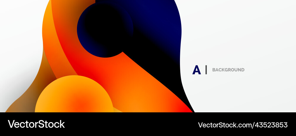 Flowing geometric shapes minimalist abstract Vector Image