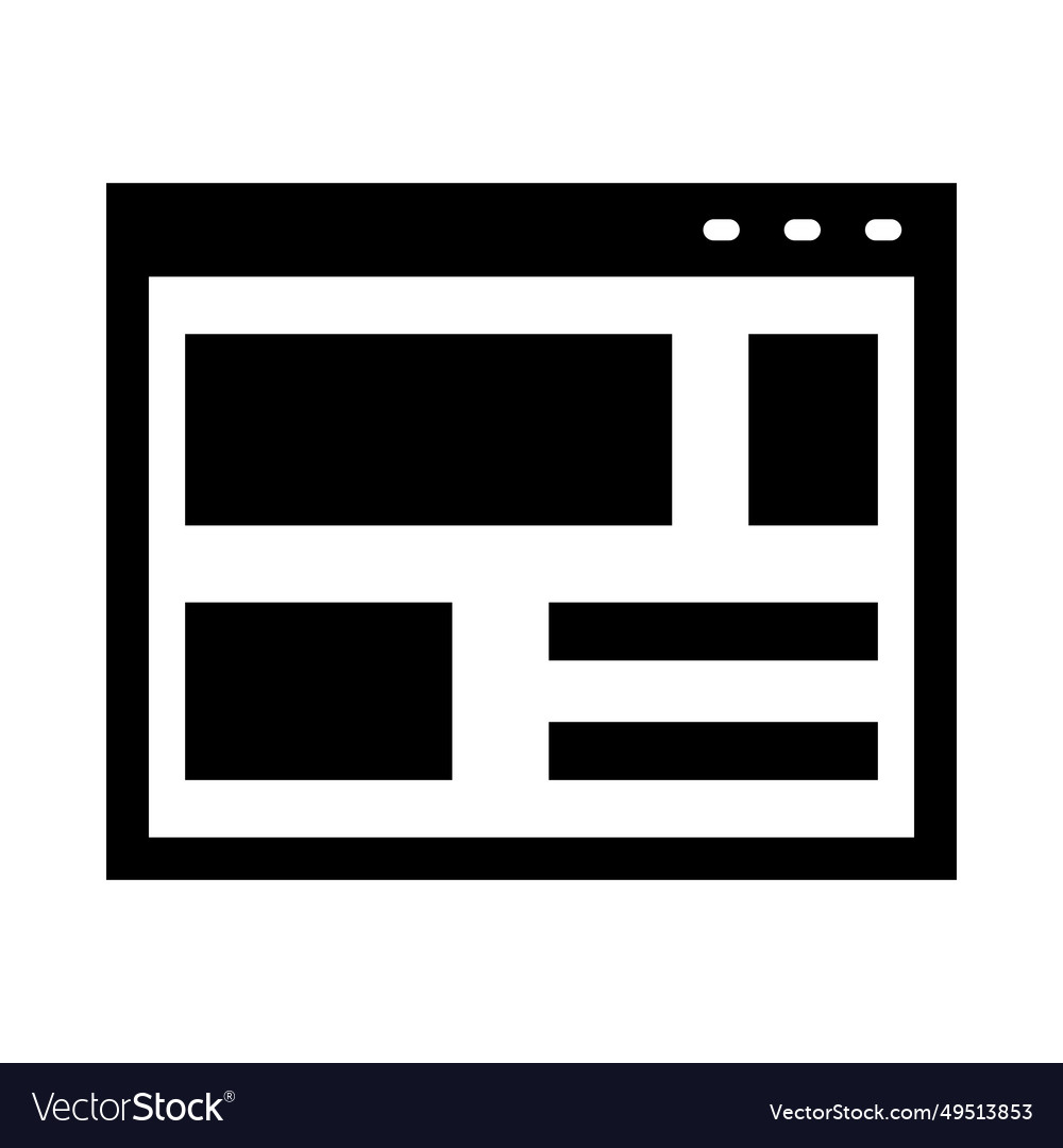 Mockup glyph icon for personal and commercial use Vector Image