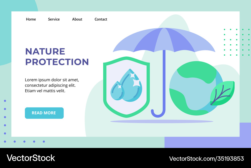 Nature protection umbrella shield water drop Vector Image